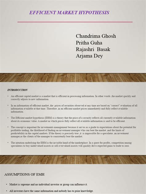 Efficient Market Hypothesis Pdf Efficient Market Hypothesis