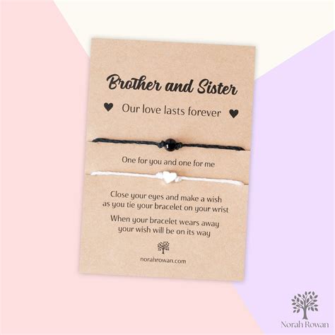 Brother And Sister Wish Bracelets Duo Sharing Friendship Jewellery Etsy