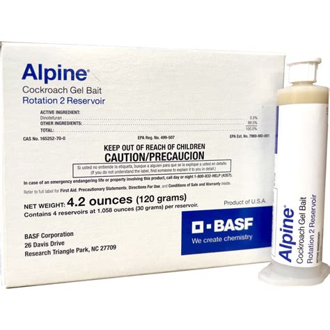 Alpine Cockroach Gel Bait Rotation 2 Reservoir Insect Bait Roaches