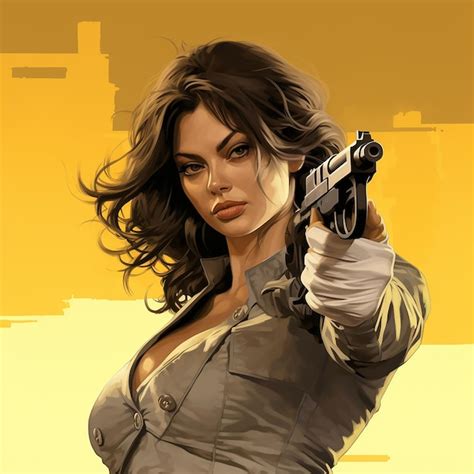 Premium Photo An Image Of A Woman Holding A Gun And Is Pointing To