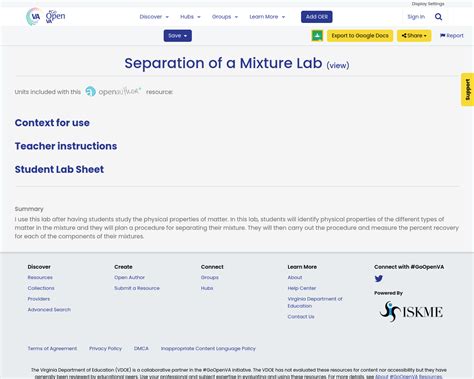 Separation Of A Mixture Lab GoOpenVA