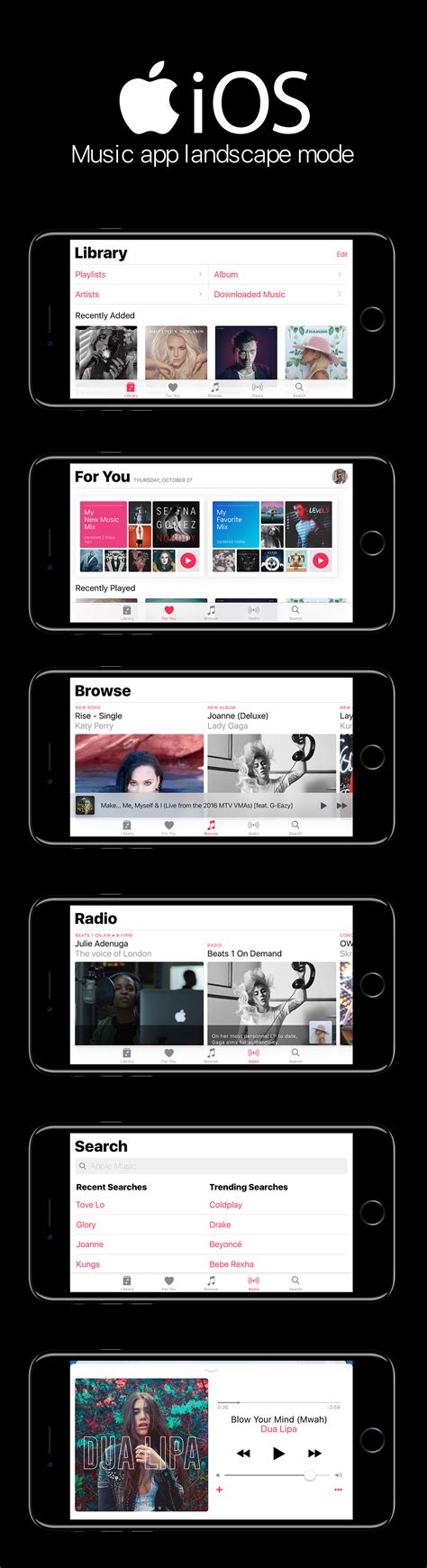 IOS Music App Landscape Mode Concept On Behance