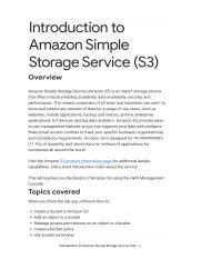 Lab Introduction To Amazon Simple Storage Service S Docx Introduction To Amazon Simple