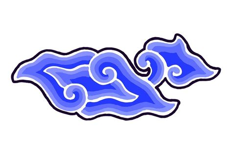 Mega Mendung Batik Pattern Cirebon Indonesia 48387705 Vector Art At