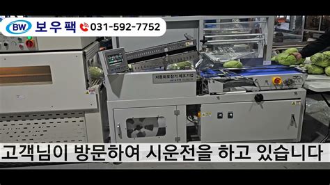 양배추 포장 식품포장국산수축포장기자동 수축포장기신선포장야채포장농산물포장수축터널대류식터널직화식터널열수축포장기윈도우타입수축필름신선함으로 L씰러비닐