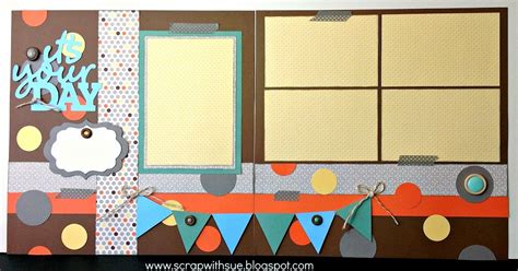 Scrap With Sue Festive Birthday Layout Kit Additional January Club