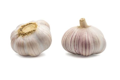 클리핑 경로와 흰색 고립 된 배경에 껍질과 유기 원시 전체 마늘 마늘은 요리와 요리 음식에 대 한 인기 있는 아로마 허브 또는 향신료 조미료 와 식품 재료 개념 개념에 대한