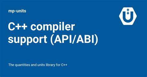 C Compiler Support Apiabi Mp Units