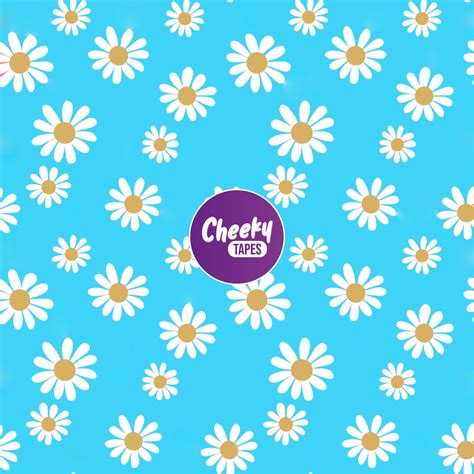 Bright Blue Daisies Tape Cheeky Tapes Ngnjoxygen Tube Tape