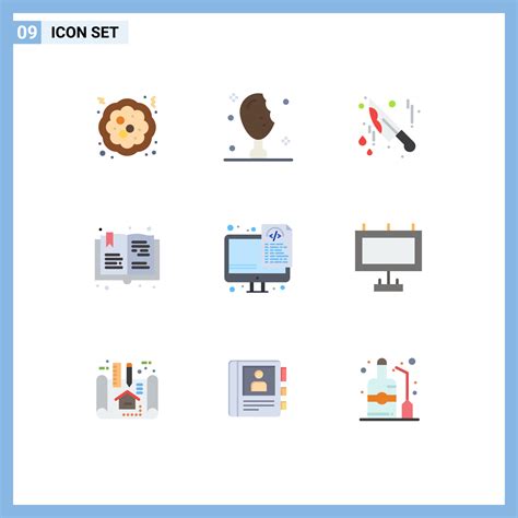 Pack Of 9 Creative Flat Colors Of Programming Coding Bloody Hobby Read