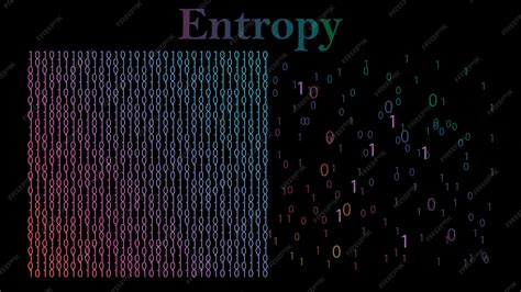 Premium Vector The Concept Of Entropy Presented As An Illustration Of Ordered Binary Code On