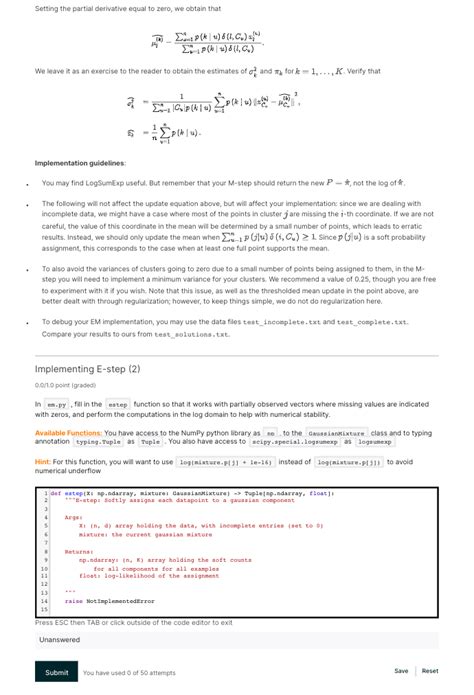 Solved 7 Implementing Em For Matrix Completion Bookmark