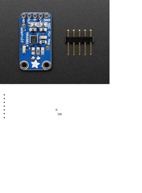 Max9814 Guide Datasheet By Adafruit Industries Llc Digi Key Electronics