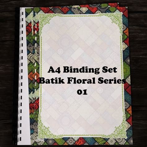 A4 Binding Set 3 Buku Foliobuku Skrap Binding Paper With Plastic