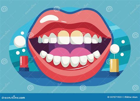 Colorful Teeth Illustration Translucent Silhouettes Horizontal Format