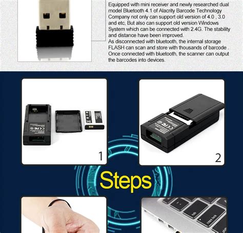 Outdoor Qr Code Reader D D Wireless Barcode Scanner Wearable Handfree Portable With Mini Usb