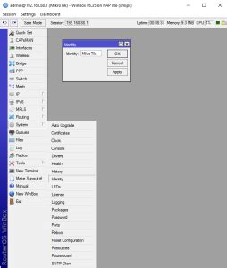 Základy Mikrotiku Zálohy netinstall služby na mikrotiku identity kvalitninavody cz