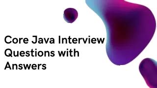 PPT Core Java Interview Questions With Answers PowerPoint