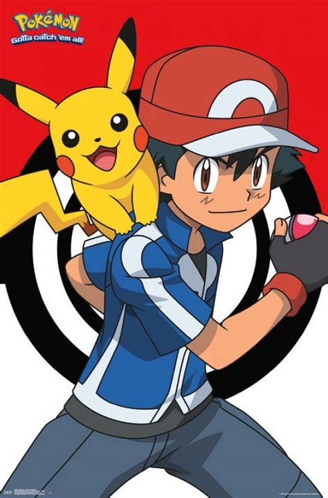 Pokemon Wall Art Ash And Pikachu Poster Print 22 X 34