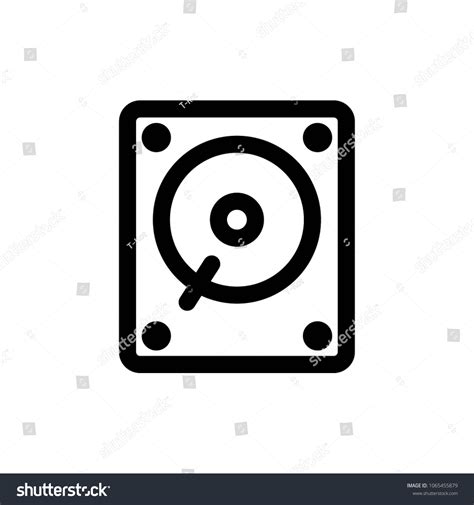 Hard Disk Icon Vector Stock Vector Royalty Free Shutterstock