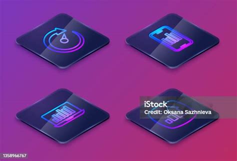 Atur Garis Isometrik Meter Kecepatan Digital Laptop Dengan Grafik
