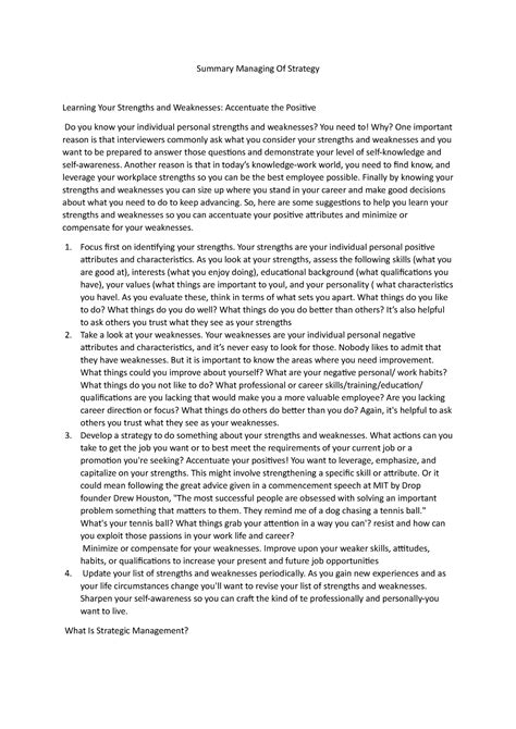 Managing Of Strategy Summary Ch9 Summary Managing Of Strategy