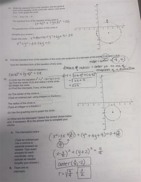 Write The Standard Form Of The Equation And The Chegg