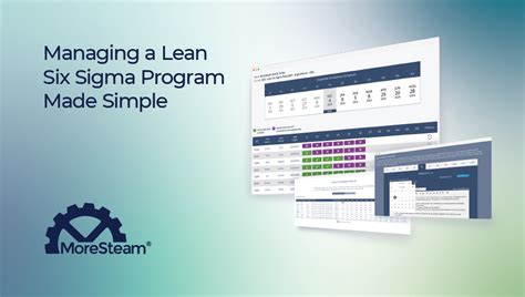 Manage Lean Six Sigma Training Moresteam Admin Tool Moresteam