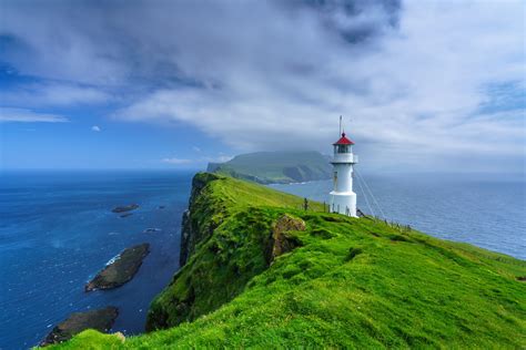 Faroe Islands Mykines Holmur Lighthouse
