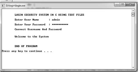 Free Programming Source Codes And Computer Programming Tutorials Login Using A Text File In C