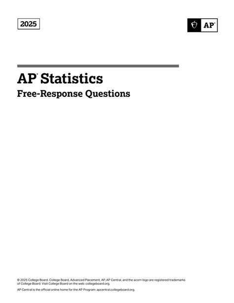 Ap Statistics 2025 Free Response Questions
