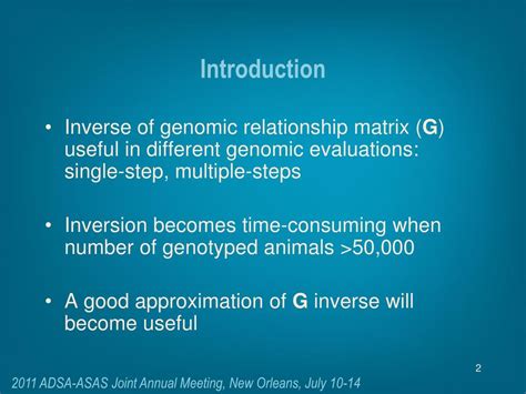 Ppt A Recursive Method Of Approximation Of The Inverse Of Genomic