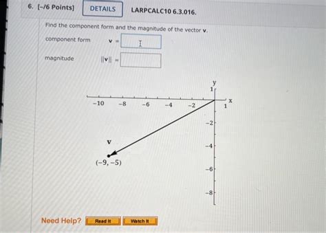 solved 6 [ 6 points] details larpcalc10 6 3 016 find the