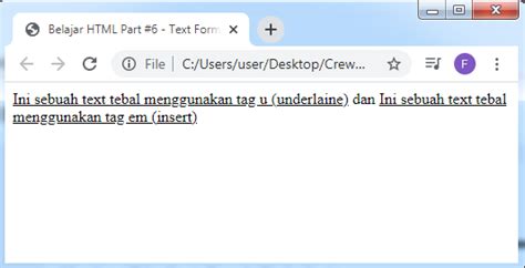 Belajar Html Part 6 Text Formatting Pada Html Crewnesia