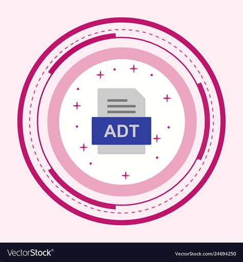 Adt File Document Icon Royalty Free Vector Image