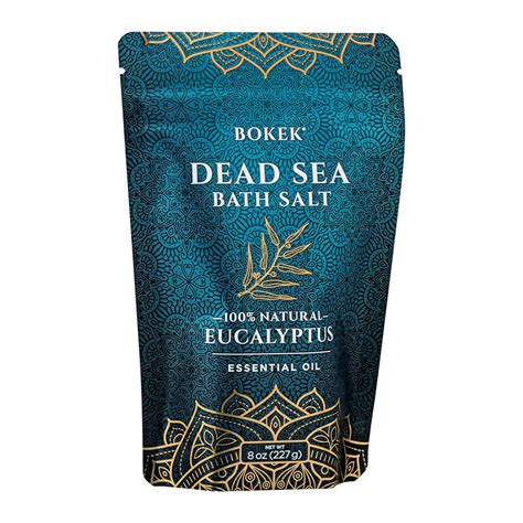 Bokek Natural Dead Sea Bath Salt With Eucalyptus Essential Oil 8 Oz
