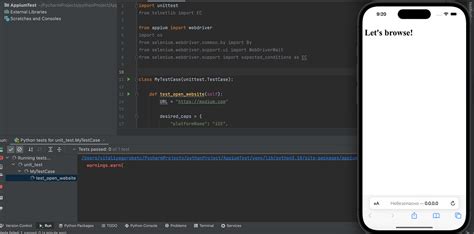 Problem With Running Selenium Autotests Python Language On Mobile