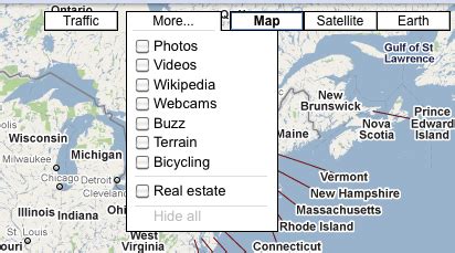 New Google Maps Legend Exposes More Content Including Google Earth