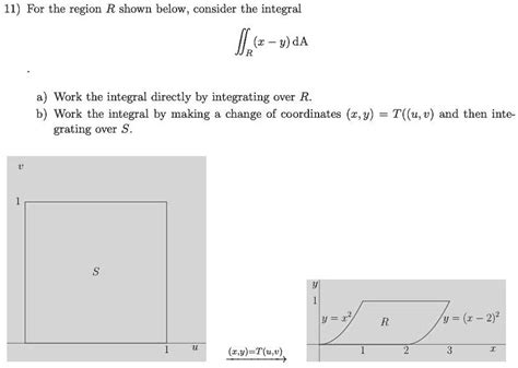 Solved For The Region R Shown Below Consider The Integral âˆâˆr Y