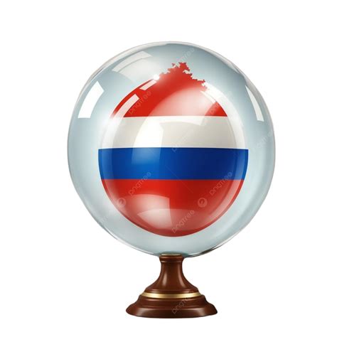 白い背景に分離されたロシア 3 D レンダリングの旗とガラスのグローブイラスト素材透過、pngフリー画像ダウンロード Pngtree