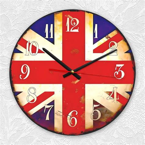 Годинник настінний прапор великобританії — ціна 630 грн у каталозі Годинники Купити товари