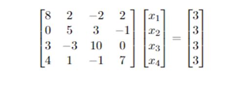 Solved Consider The Algebraic Linear Equation Ax B Chegg