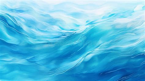 Blue Color Water Abstract Smooth Wave Curve Flow Motion Stock
