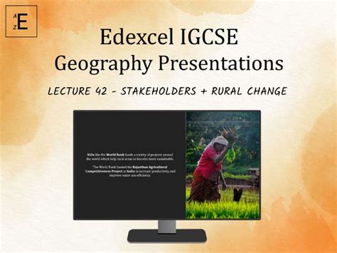 Edexcel IGCSE Geography Lecture 42 Stakeholders And Rural Change