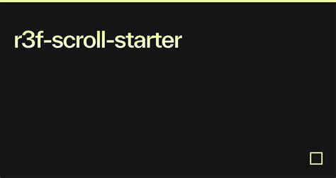 r3f scroll starter codesandbox