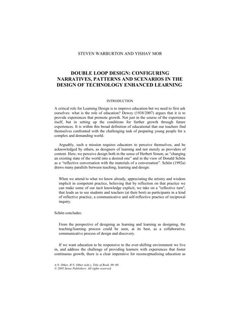 Pdf Double Loop Design
