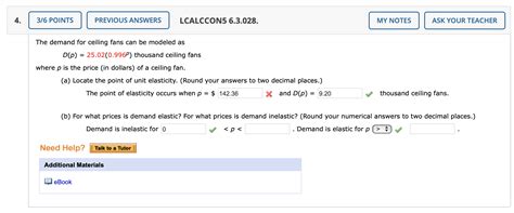 Solved 3 6 Points Previous Answers Lcalccon5 6 3 028 My