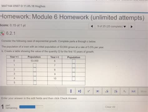 Solved Mat144 O507 0 11 05 18 Hughes Homework Module 6