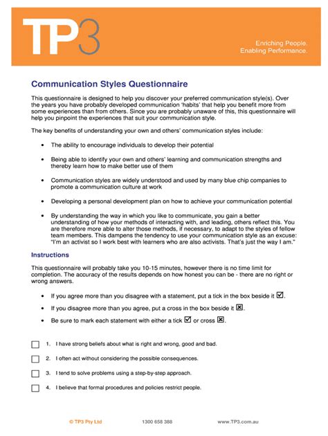 Communication Styles In The Workplace Quiz Pdf Fill Online Printable