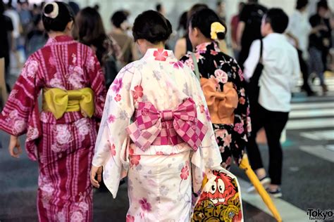 Japanese Yukata Pictures In Harajuku At Jingu Gaien Fireworks Festival